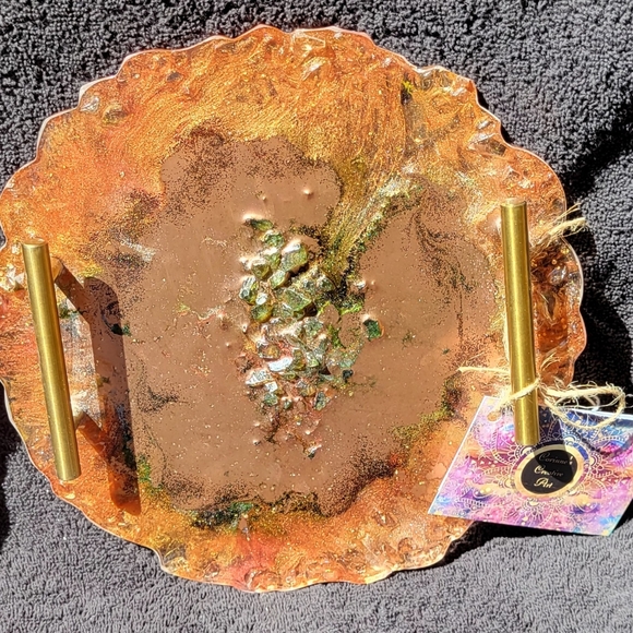 Other | Gold Geode Tray | Poshmark